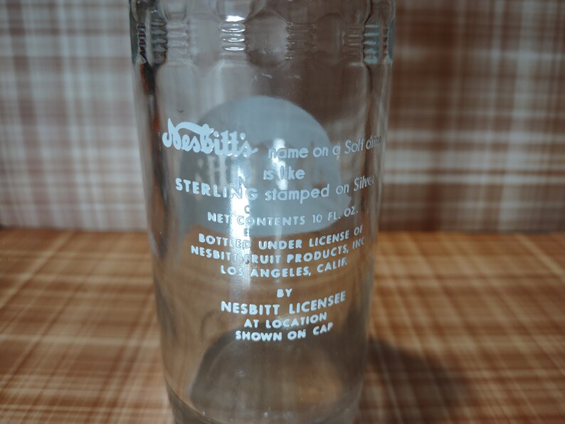Vintage Nesbitt's Soda Bottle - Etsy