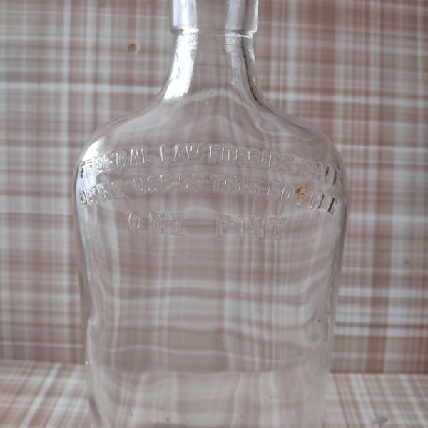 Clear Vintage Bottle - Etsy