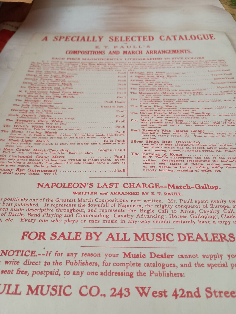 The Battle of Gettysburg Vintage Sheet Music - Etsy