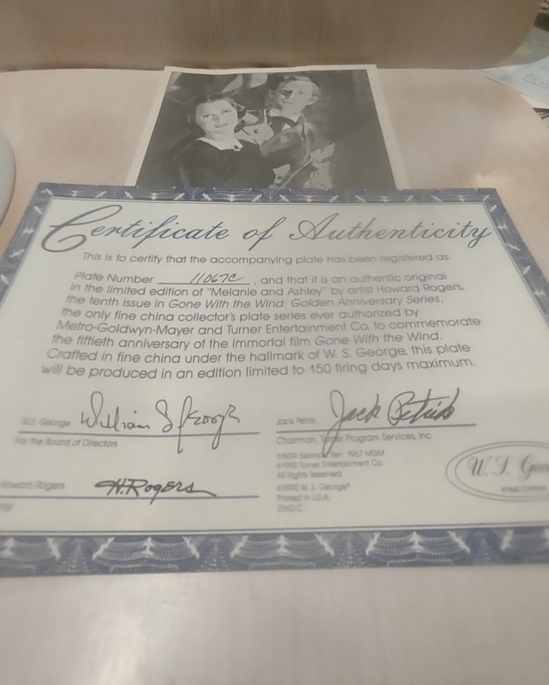 Melanie and Ashley 50th Anniversary Gone With the Wind Plate - Etsy