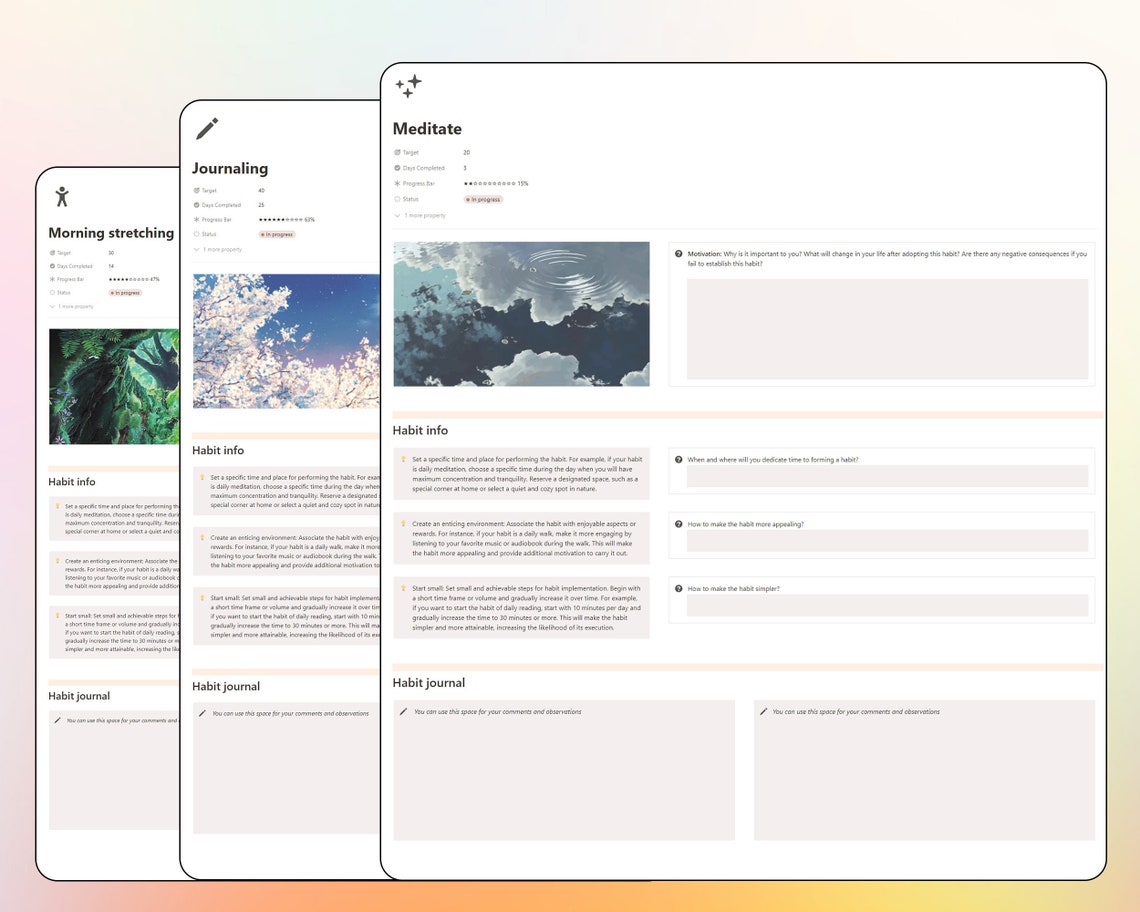 Notion Habit Tracker Notion Template Notion Dashboard Notion Life ...