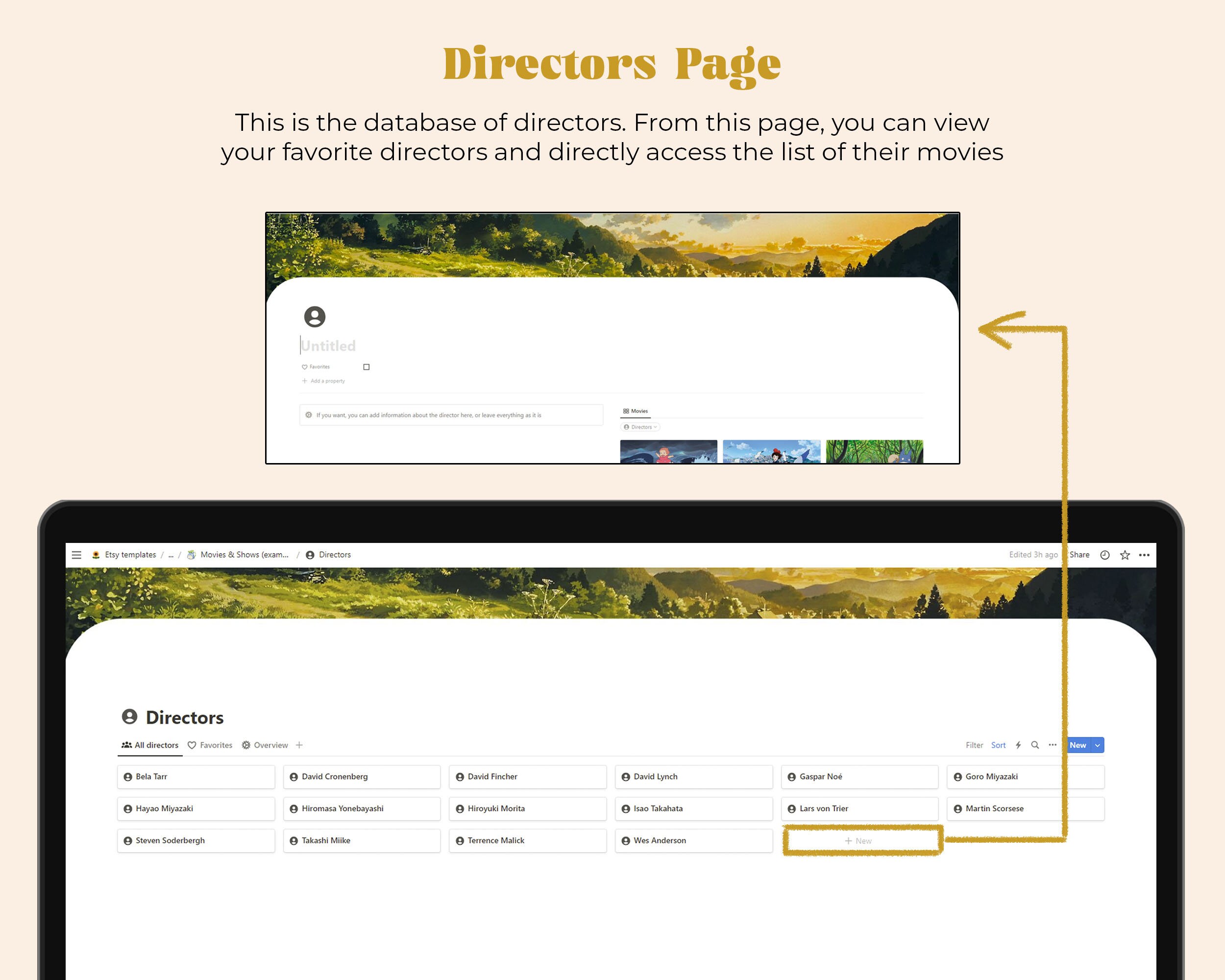 Notion Movie and Show Tracker Template, Studio Ghibli Aesthetic Notion ...
