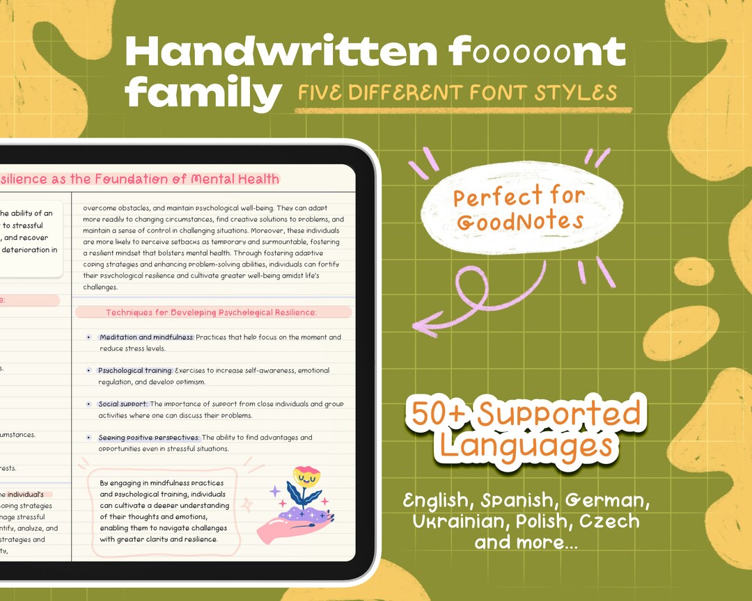 Cute Handwritten Script Font for Goodnotes, Notability, iPad and ...