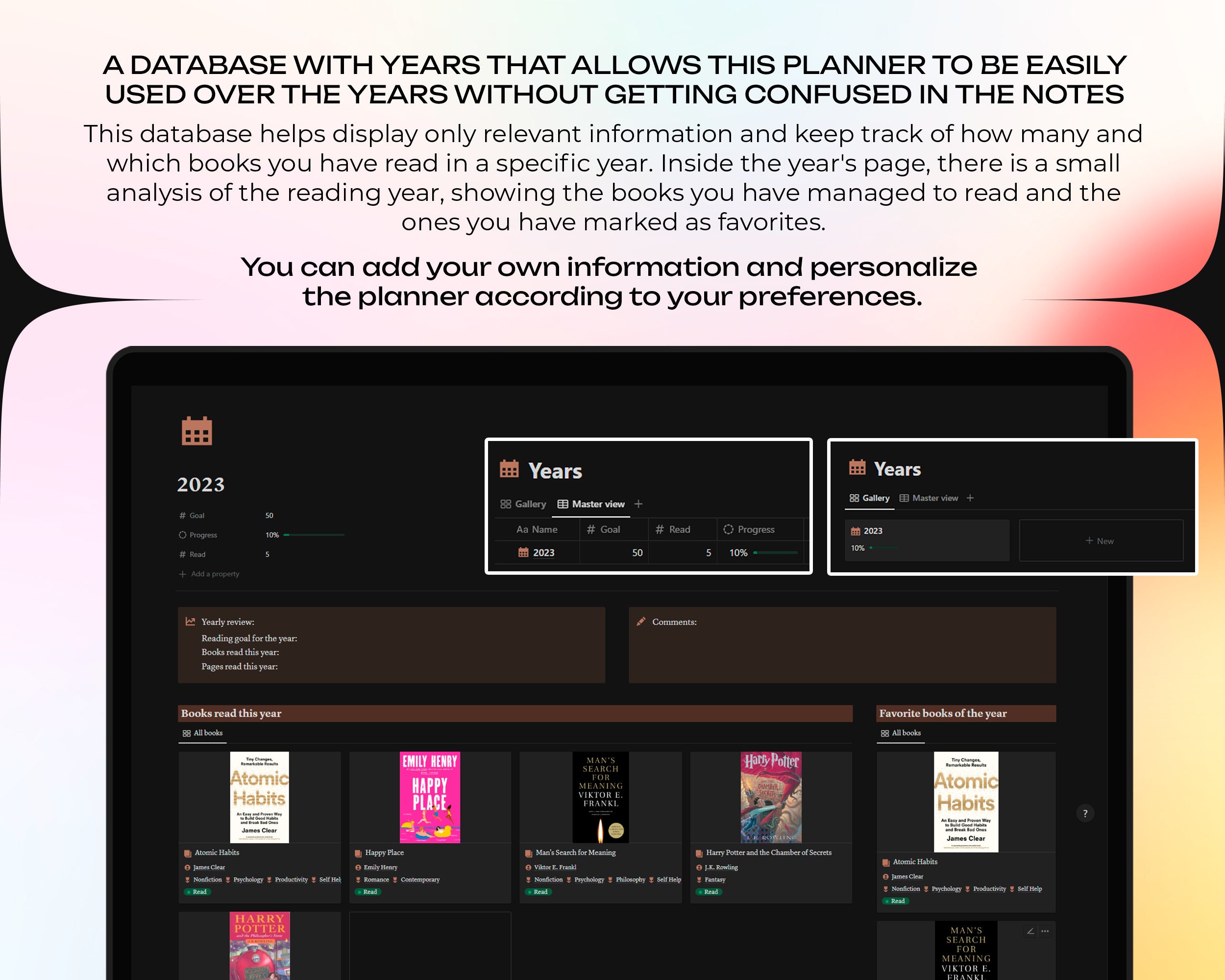 Book Tracker Notion Planner Reading Tracker Notion Dark Academia Notion ...