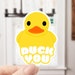 Duck You Sticker, Funny Rubber Duck Decal, Sarcastic Laptop Sticker ...