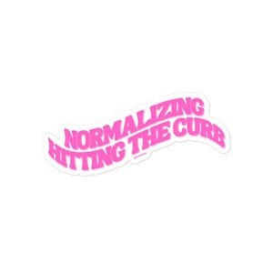 Normalizing Hitting the Curb Sticker, Funny Bad Driver Decal, Car ...