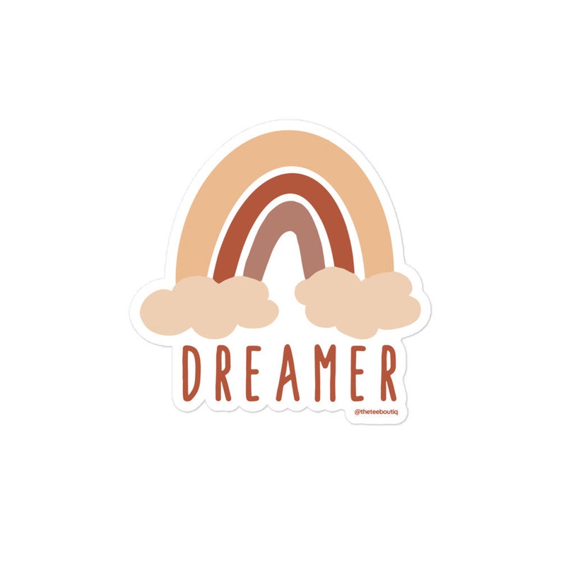 Dreamer Sticker, Daydreaming Decal, Cute Rainbow Laptop Sticker ...
