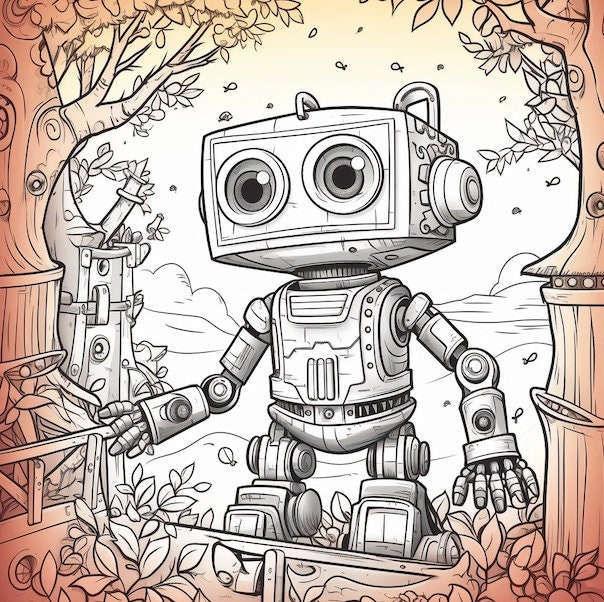 Dino Robot World Coloring Pages | Printable Coloring Book | Coloring ...