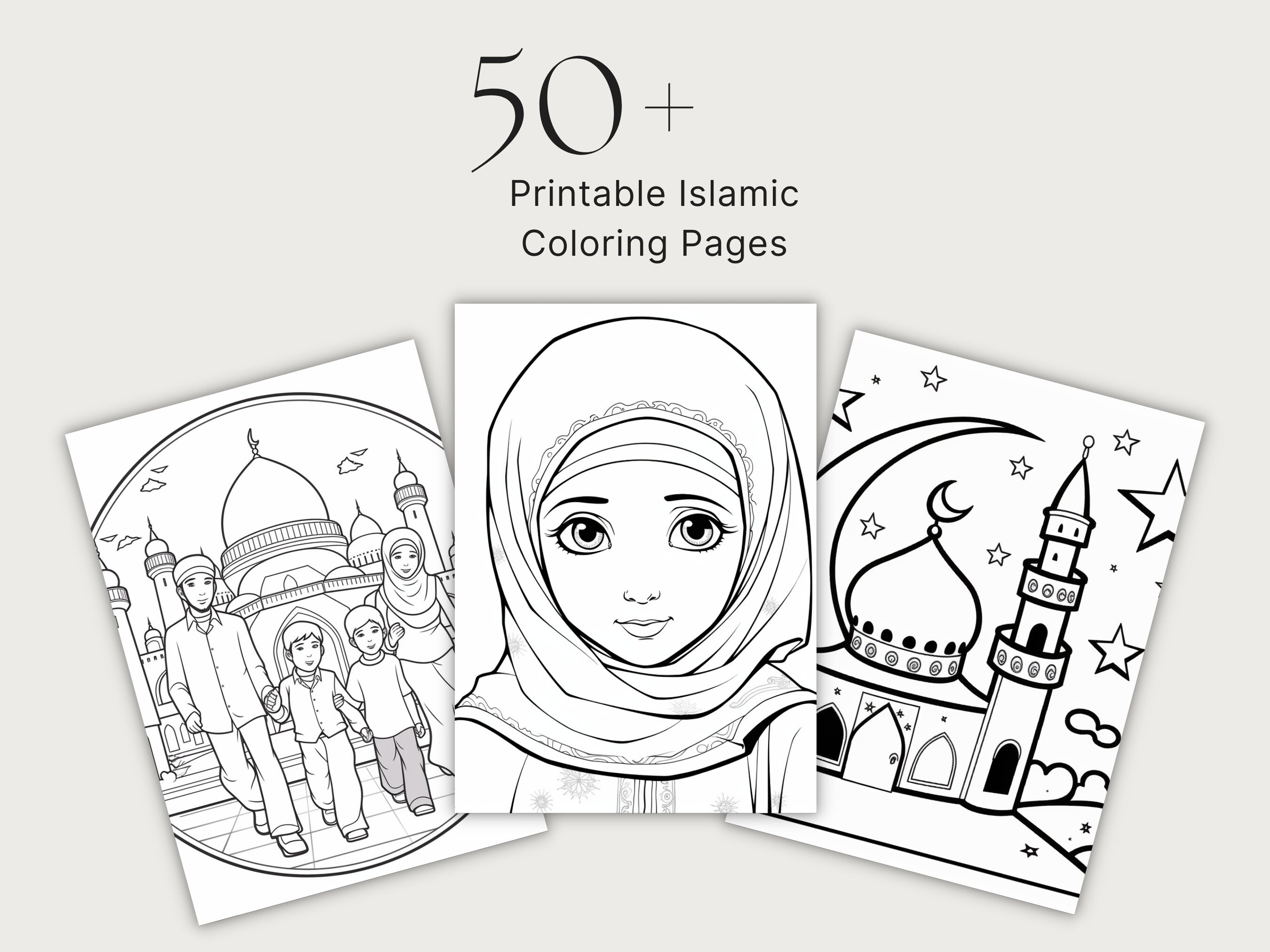 Muslim Kids Coloring Pages