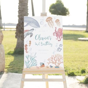 Editable Welcome Sign Under the Sea Birthday Printable Outdoor Welcome ...