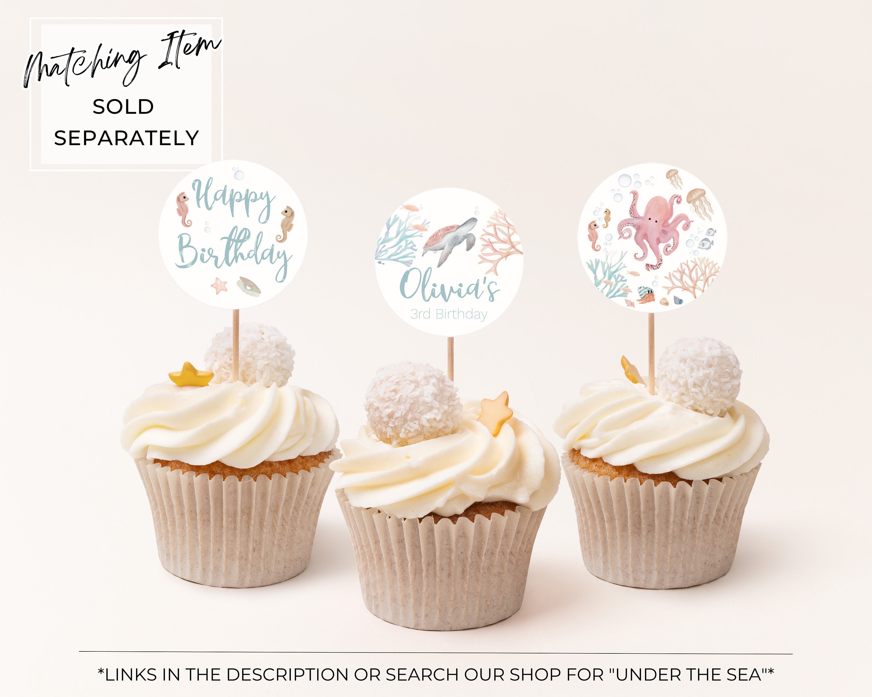 Editable Under the Sea Birthday Table Sign Template Printable Table ...