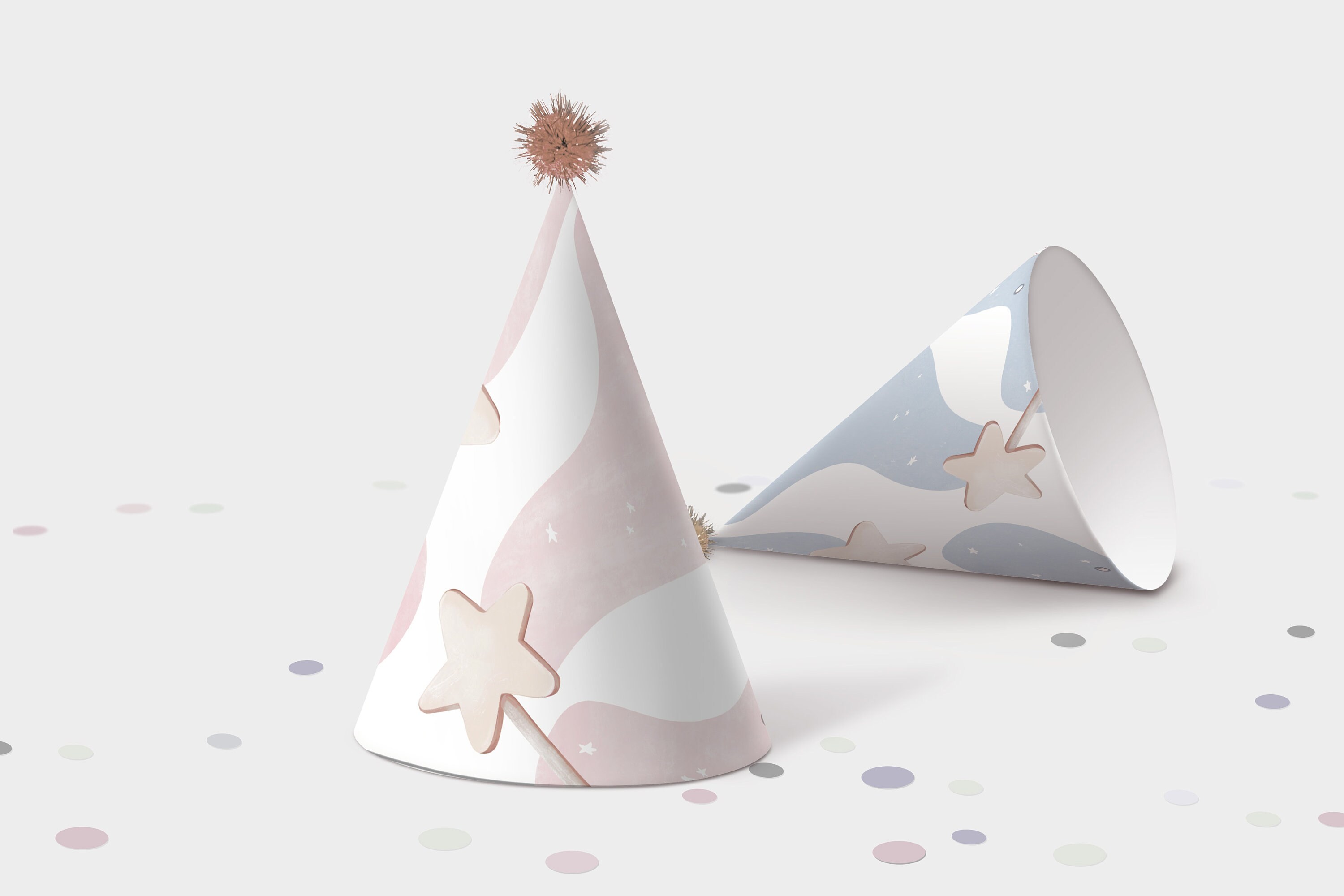 Printable Princess Magic Wand Birthday Party Hats Editable Birthday Hat ...