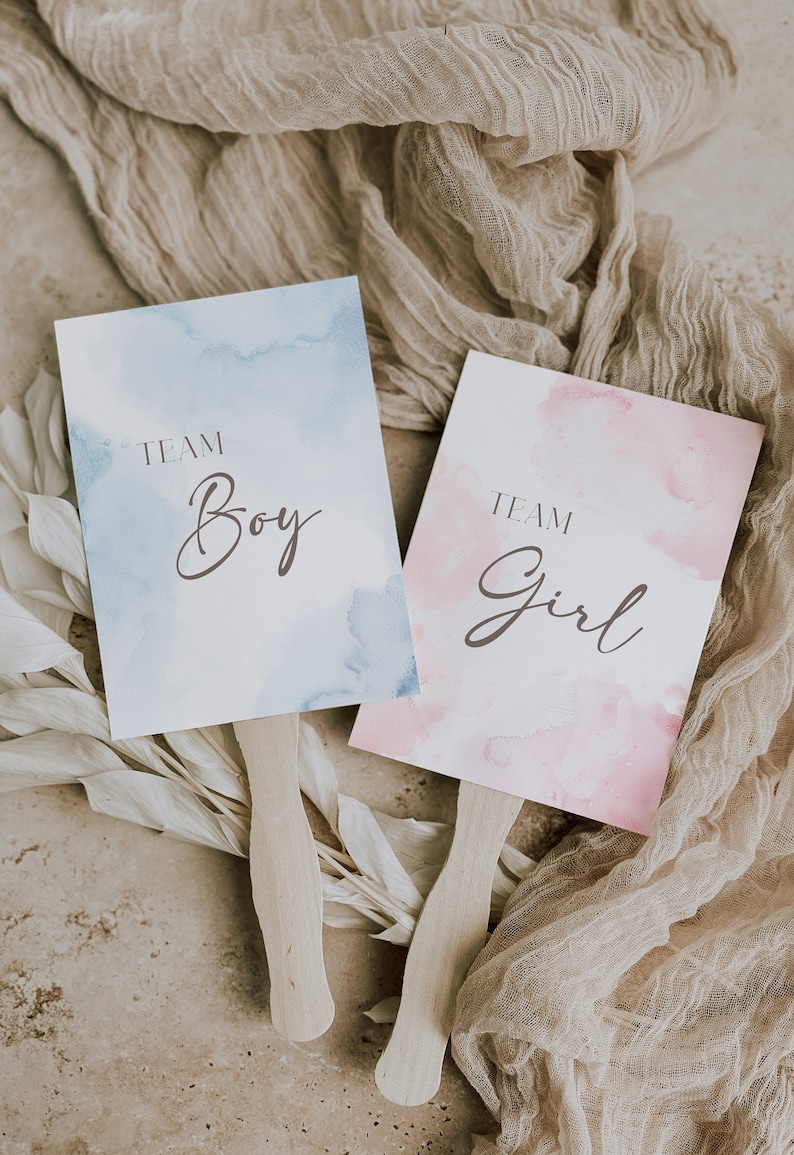Editable Boy or Girl Gender Voting Sign Gender Reveal Baby Gender ...
