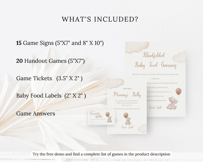 Editable We Can Bearly Wait Baby Shower Games Bundle Gender Neutral ...