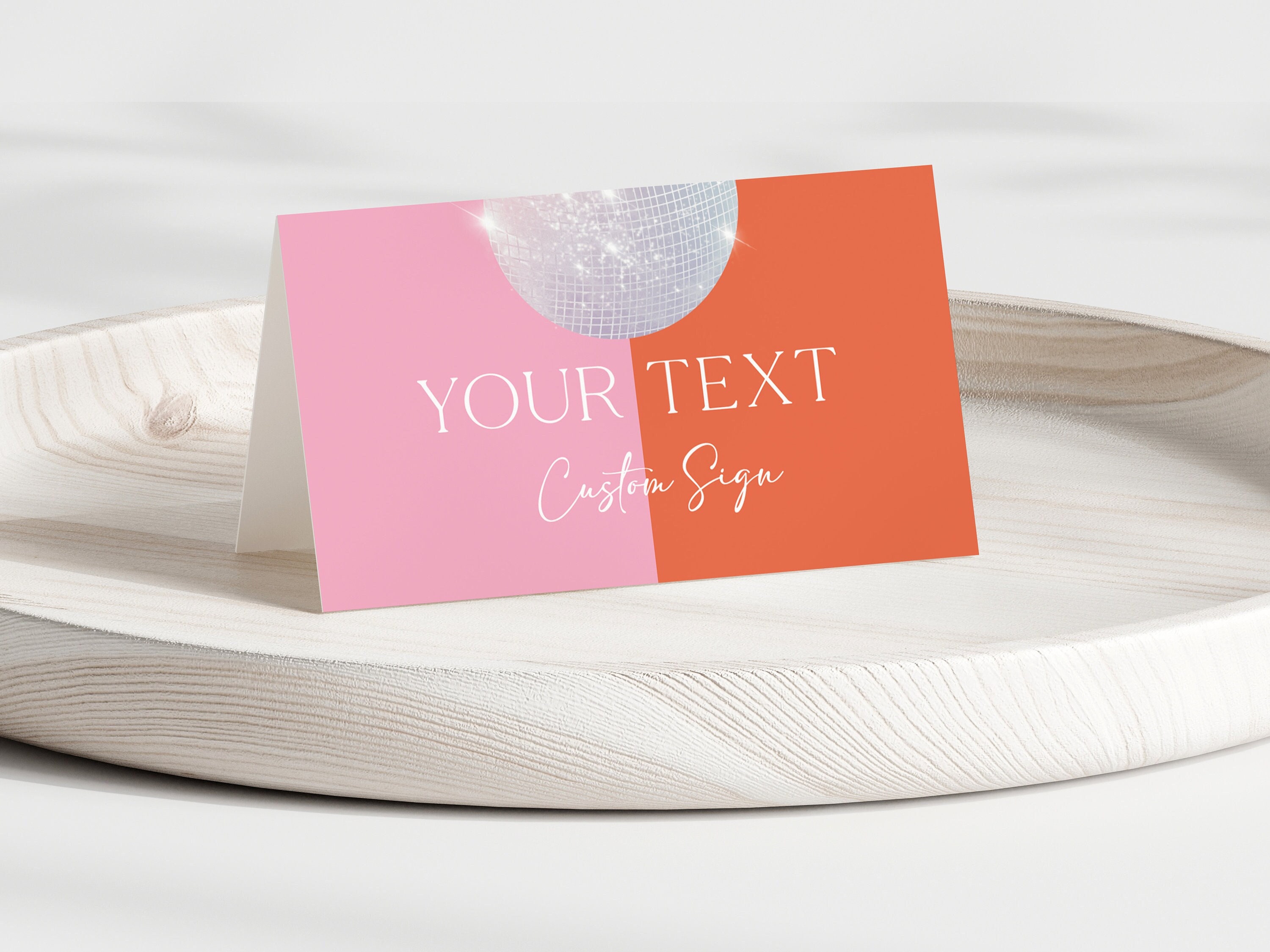 Editable Disco Menu Card Disco Printable 70's Theme Table Menu Card ...