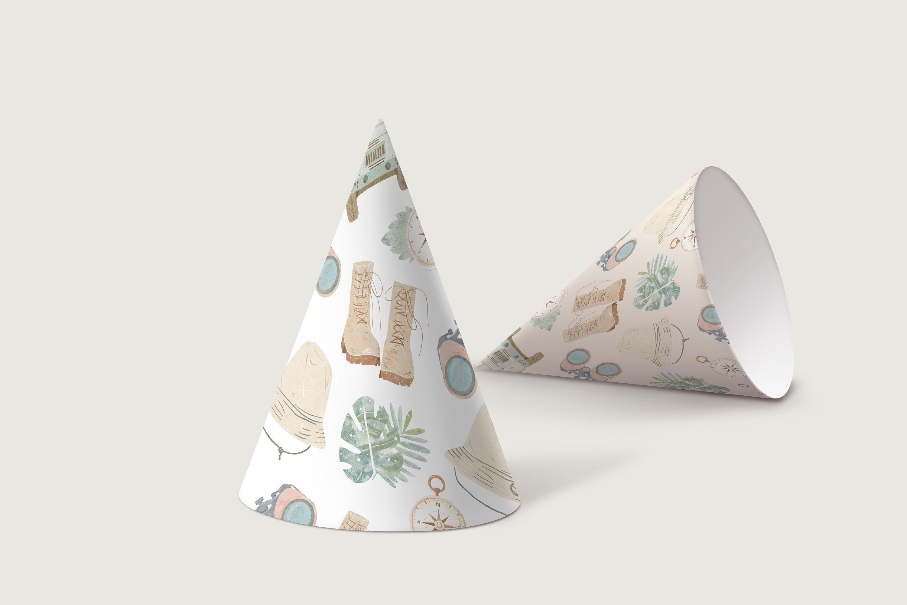Printable Animal Print Birthday Party Hat Editable Birthday Hat Pattern ...