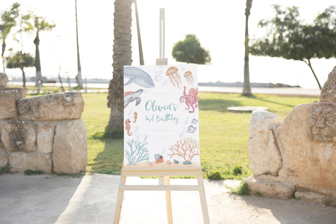 Editable Welcome Sign Under the Sea Birthday Printable Outdoor Welcome ...