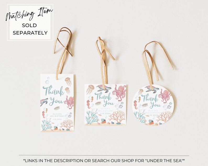 Editable Under the Sea Food Label Birthday Printable Template Buffet ...