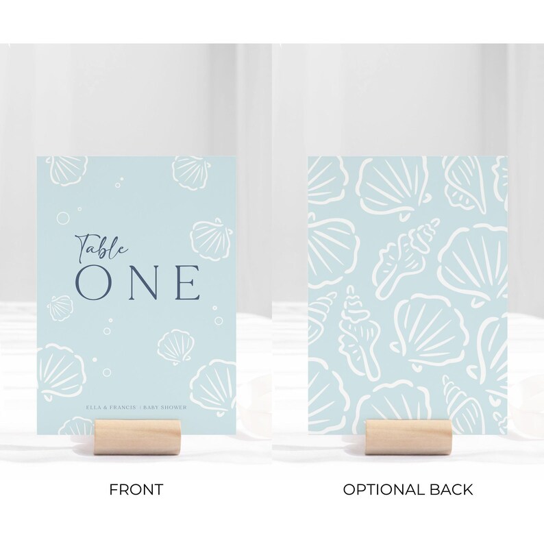 Editable Table Signs Set Sea You Soon Baby Shower Ocean Theme Printable ...