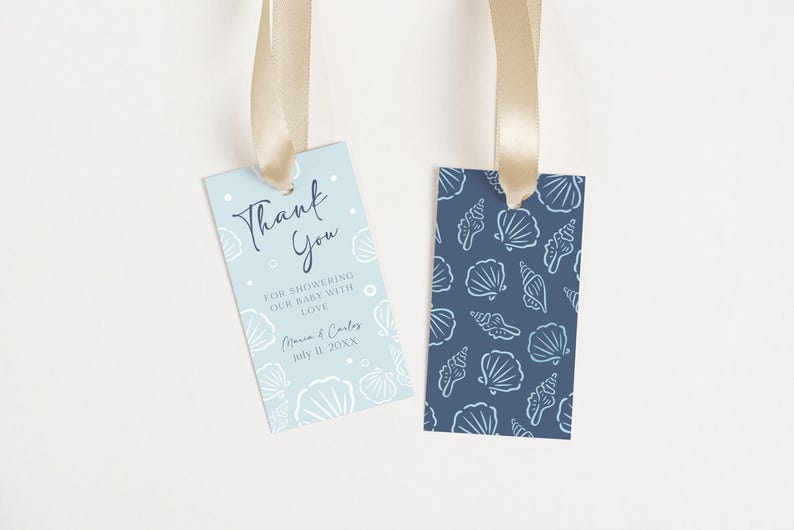 Editable Gift Tag Sea You Soon Baby Shower Printable Thank You Label ...