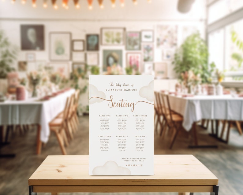 Editable We Can Bearly Wait Baby Shower Seating Chart Printable Sign ...