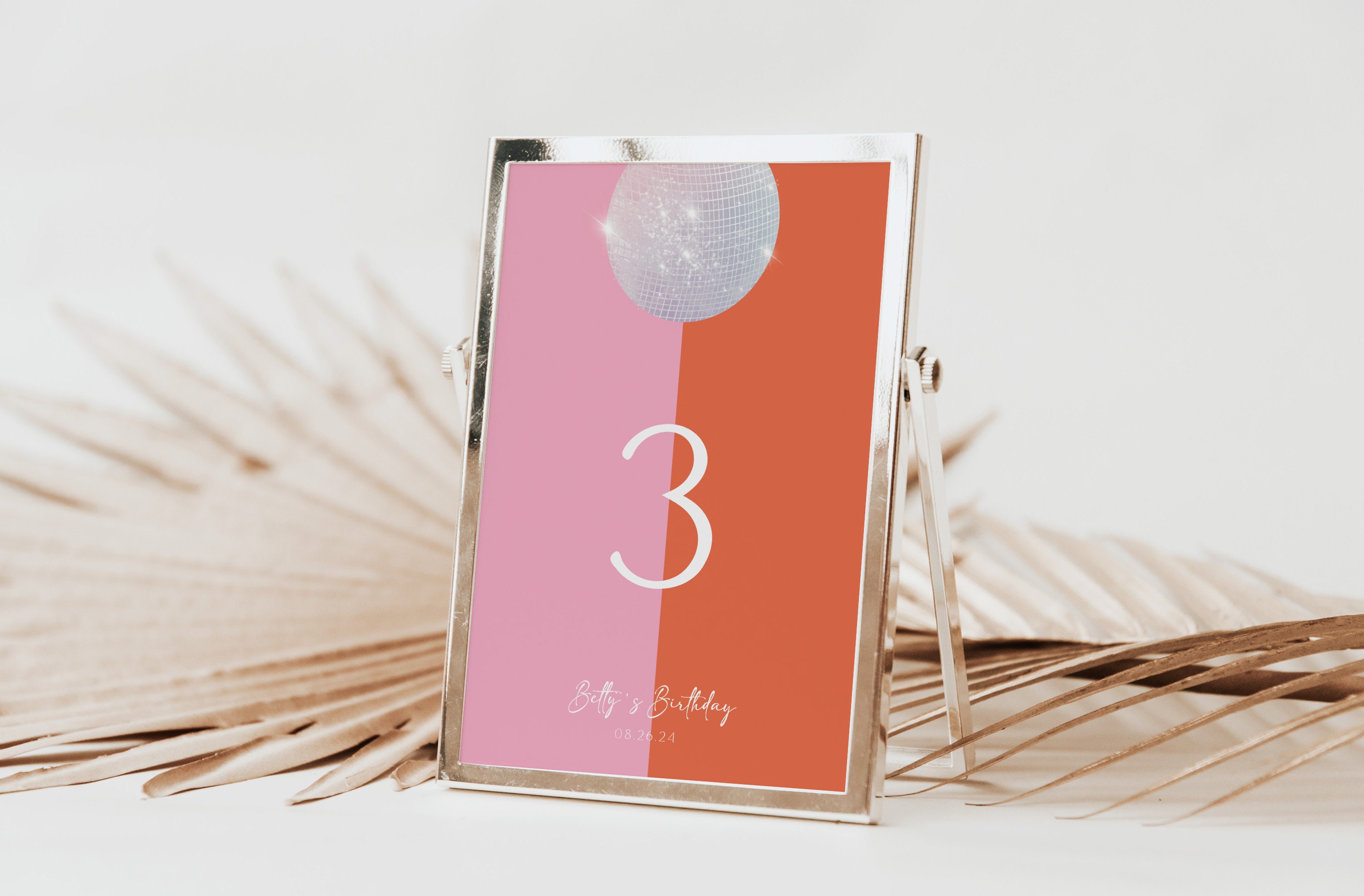 Editable Disco Menu Card Disco Printable 70's Theme Table Menu Card ...