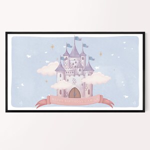 Princess Happy Birthday Samsung TV Frame Art Editable Happy Birthday TV ...