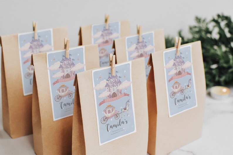 Editable Princess Gift Tag Birthday Template Printable Fairy Tale ...