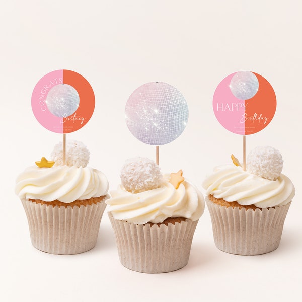 Disco Ball Graduation Cake Topper - Etsy