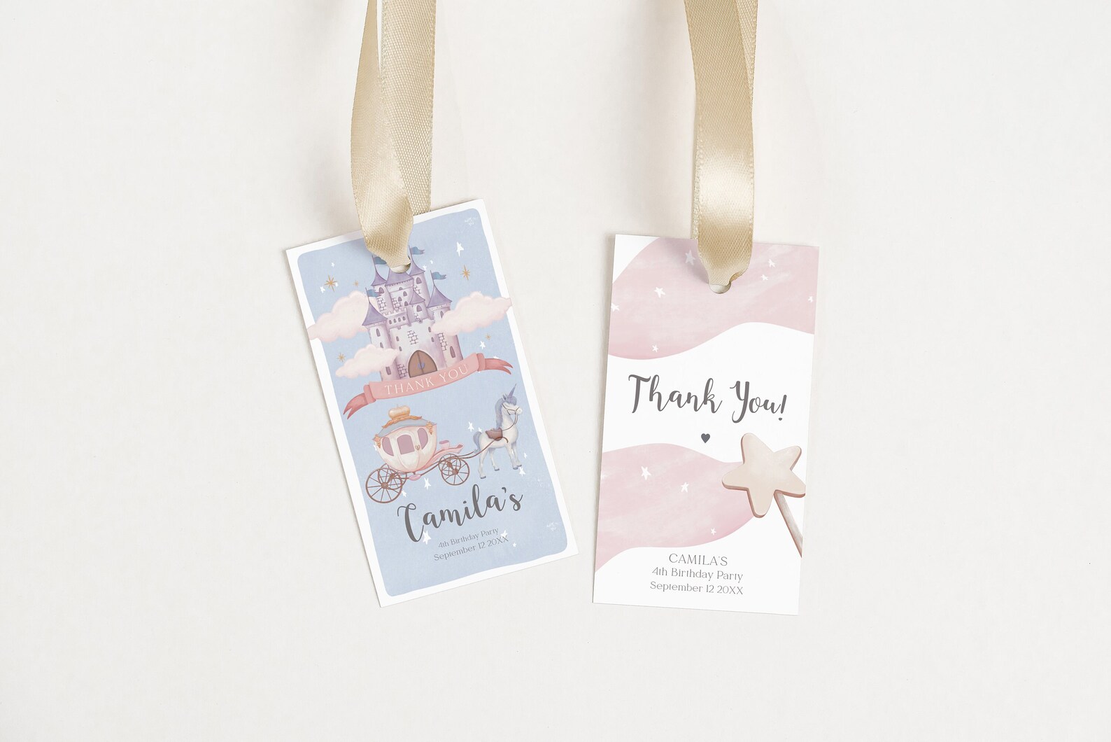 Editable Princess Gift Tag Birthday Template Printable Fairy Tale ...
