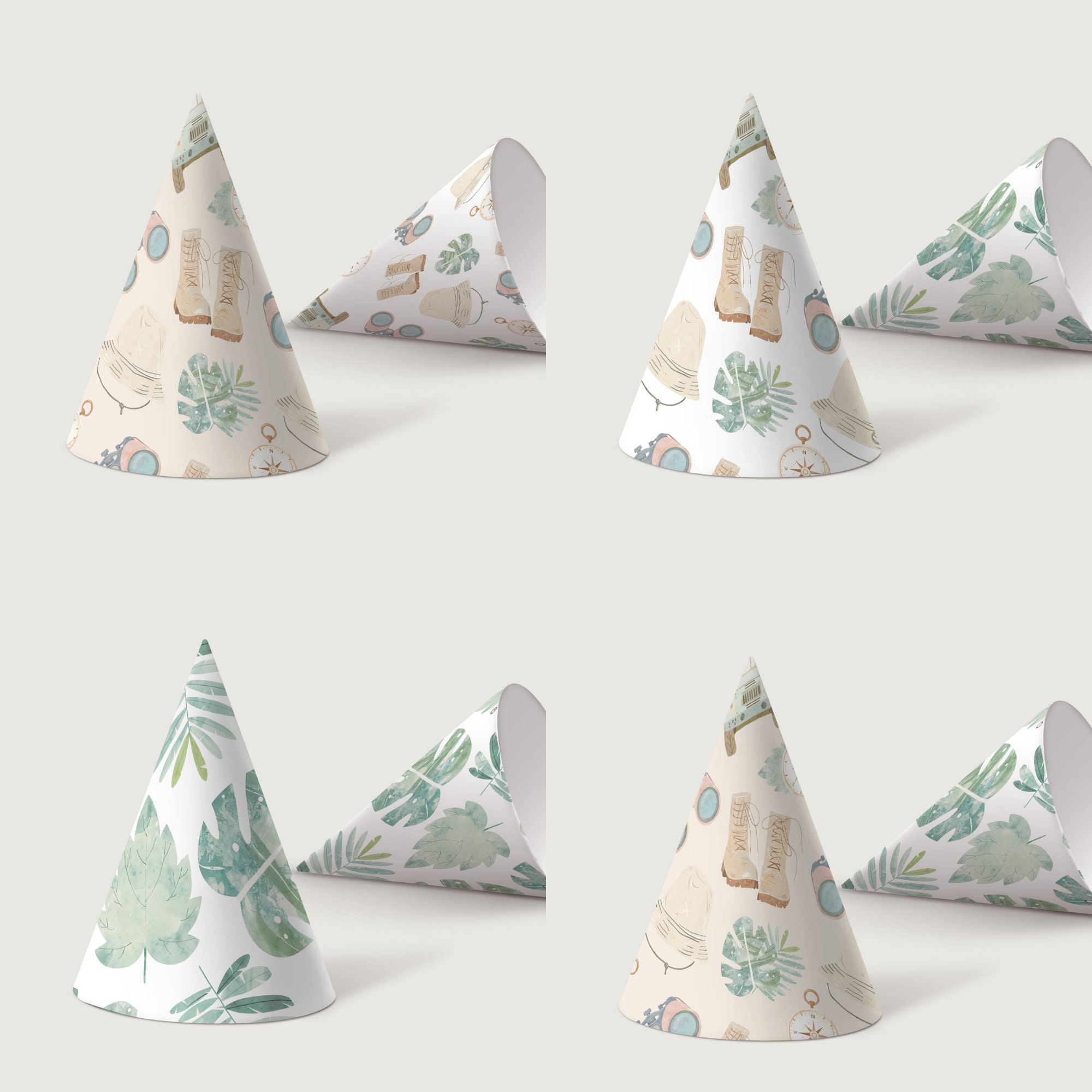 Printable Animal Print Birthday Party Hat Editable Birthday Hat Pattern ...