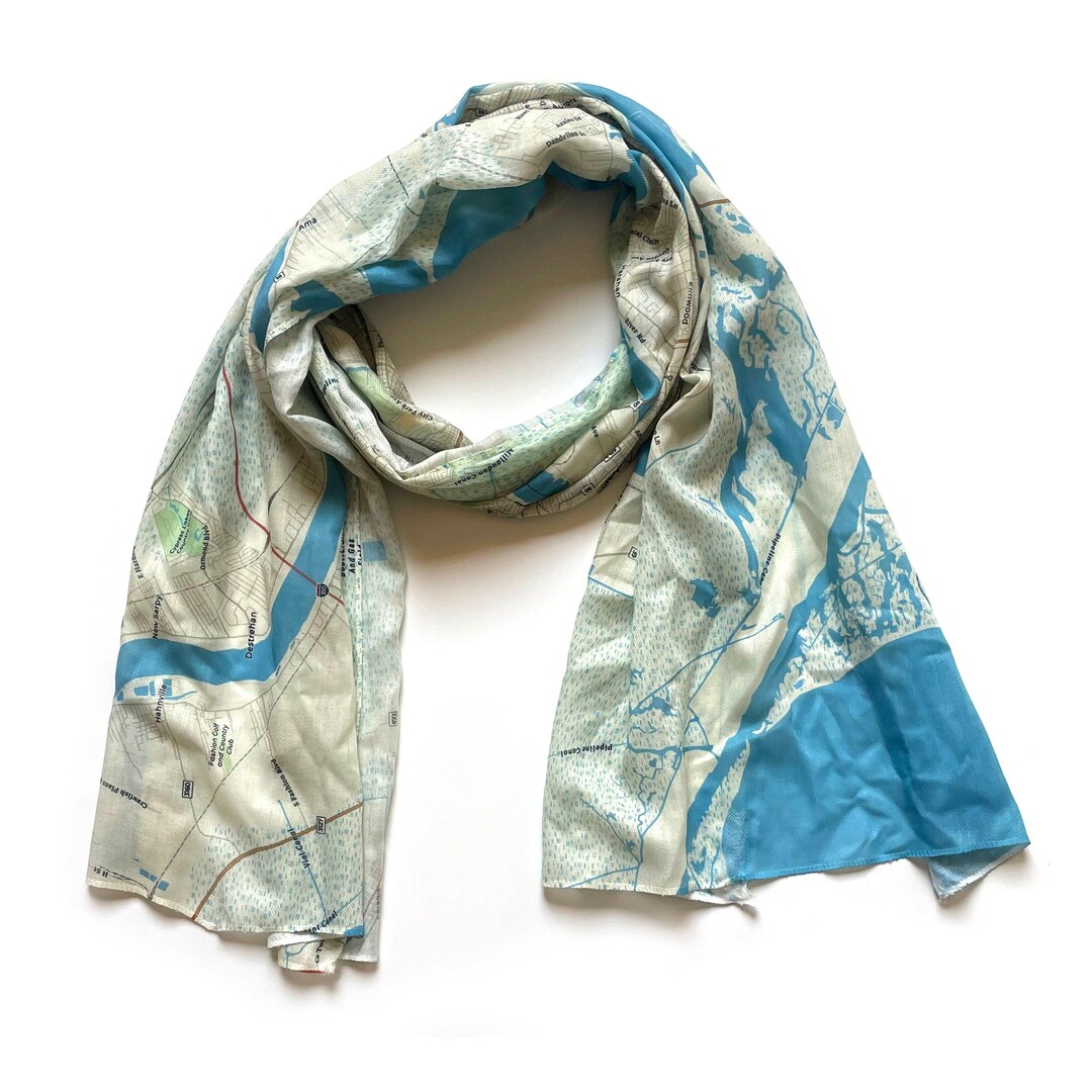 New Orleans & the Mississippi River Scarf - Etsy