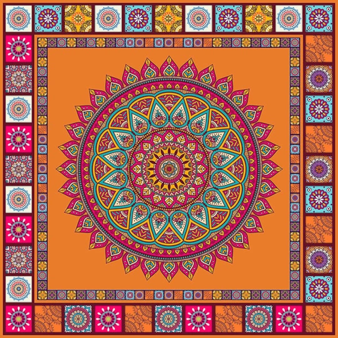 Mandalas Dance Floor Design | Traditional Indian Design | Floor Designs | Wedding Floor Designs ...
