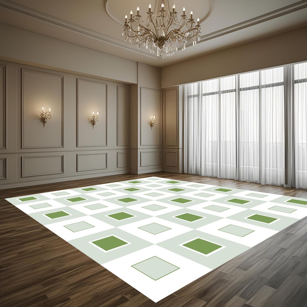 Sage Green Checkerboard Dance Floor | Wedding Floor Decor | Custom ...