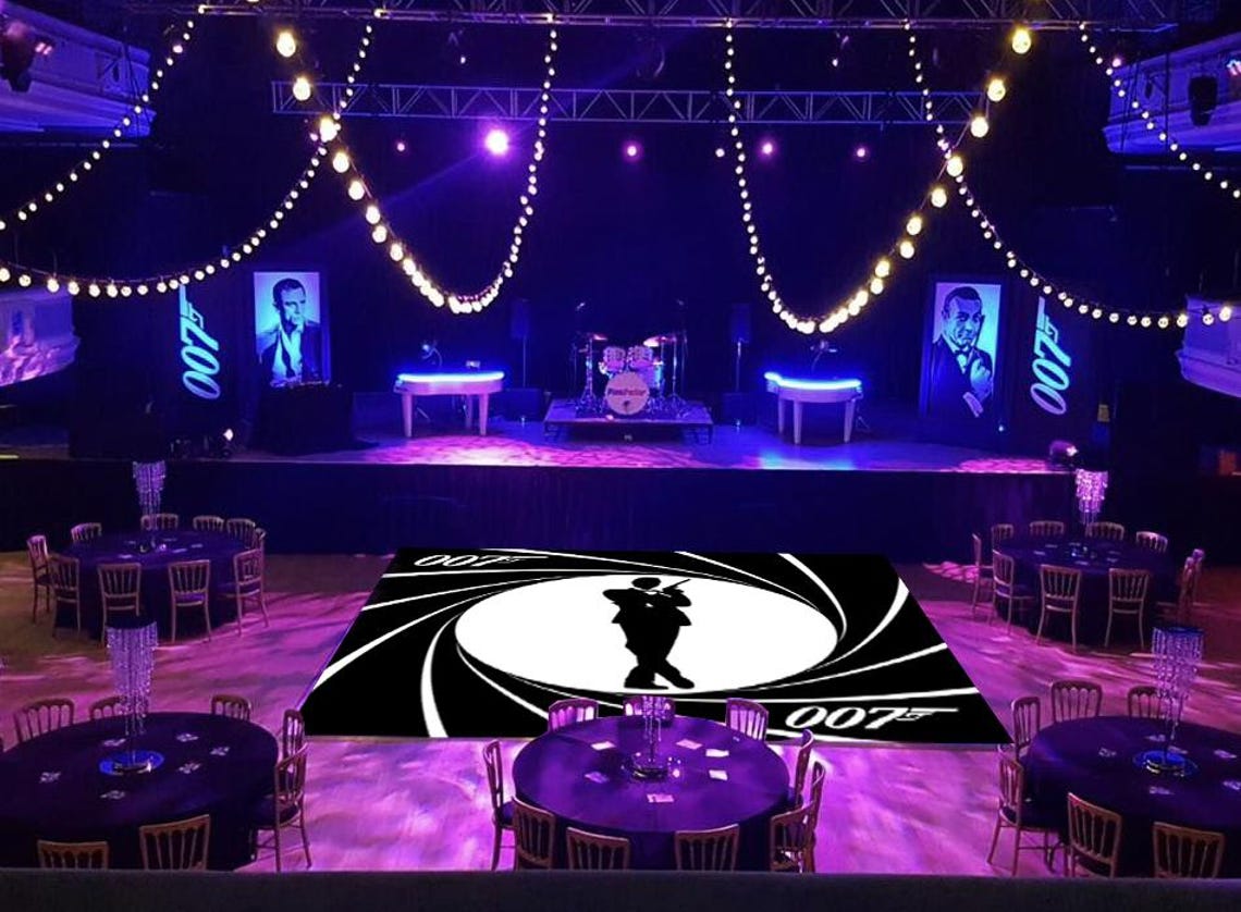 James Bond Themed Dance Floor Design Birthday Party Decor Bond Theme ...