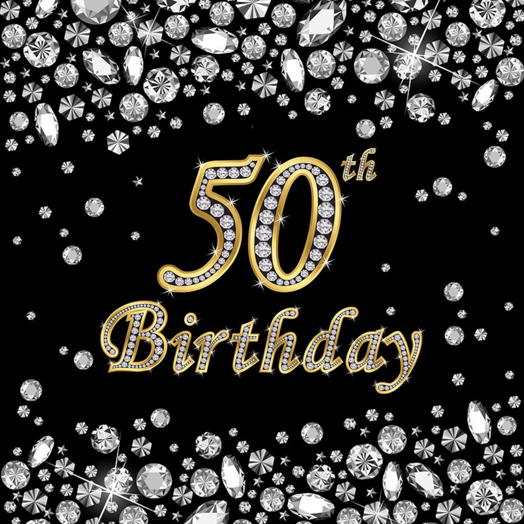 50th Birthday Dance Floor Design. Diamonds and Gold. Customizable ...