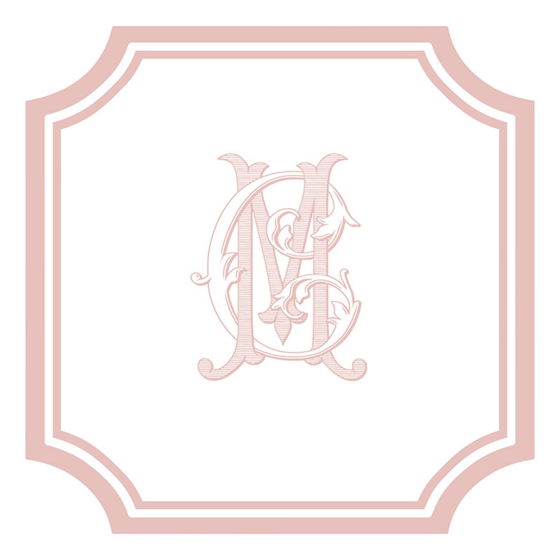 Vintage Wedding Monogram Pink Dance Floor. DIGITAL DESIGN ONLY. - Etsy