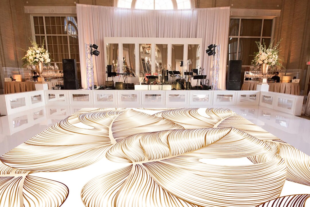 Gold Leaf Dance Floor Wedding Dance Floor Floor Designs Weddings Dance Floor Wrap Dance Floor ...