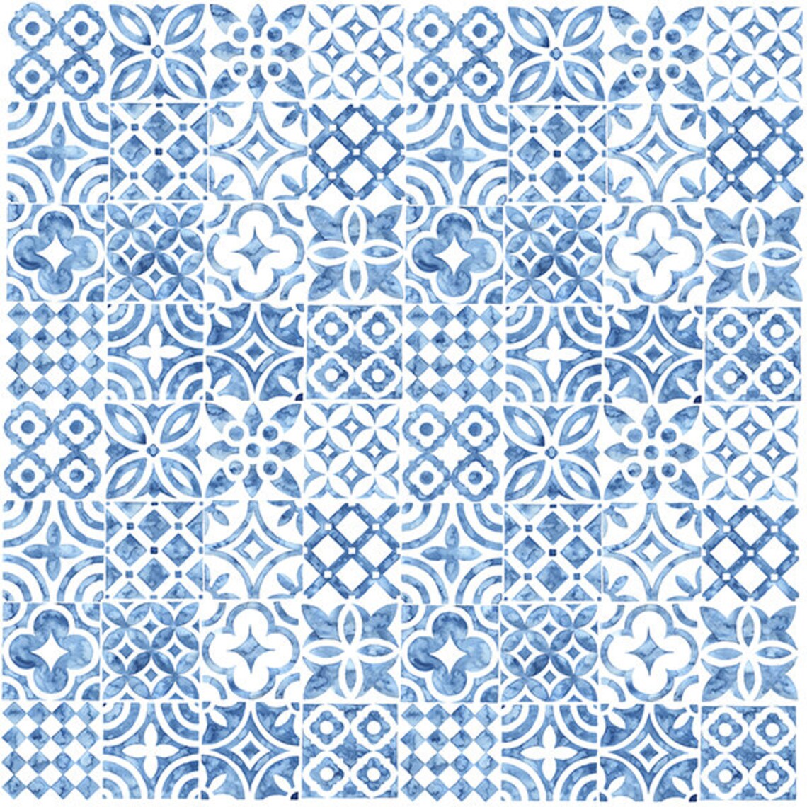 Blue Moroccan Pattern | Wedding Dance Floor Design | Blue and White ...