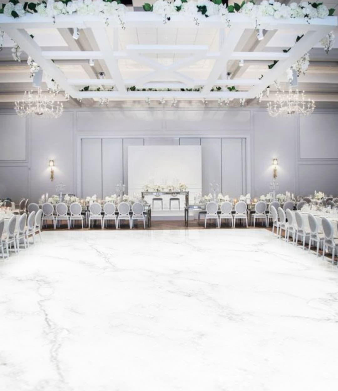Marble White Wedding Dance Floor Design Custom Monogram - Etsy
