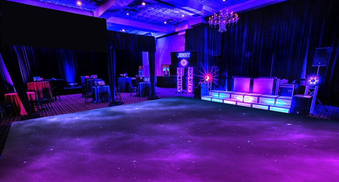 Space Theme Dance Floor Design With Realistic Nebula and Shining Stars ...