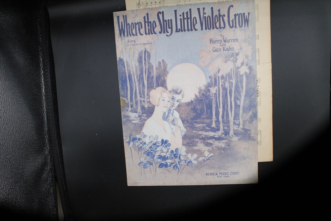 Vintage Sheet Music: "where the Shy Little Violets Grow" - Etsy