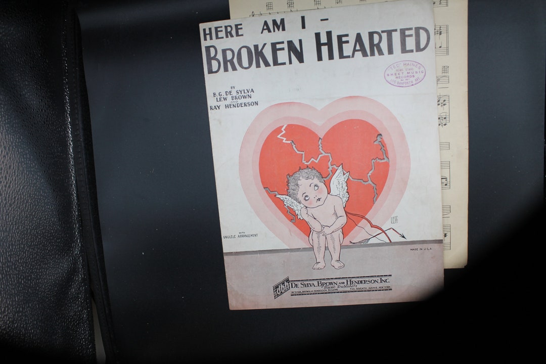 Vintage Sheet Music: "here Am I - Broken Hearted" - Etsy