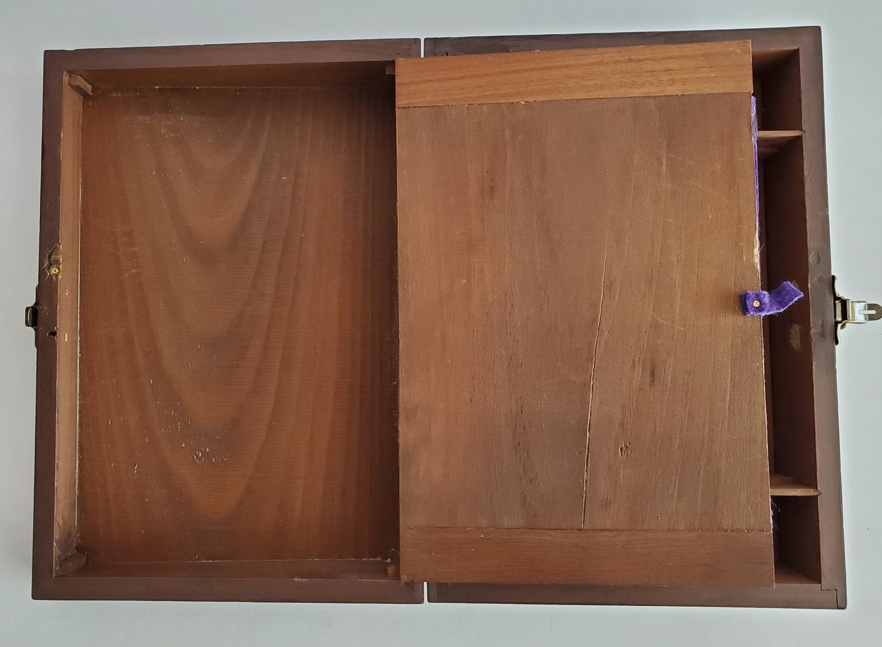 Vintage Wooden Slope Writing Desk / Victorian Lap Desk Embellished With ...