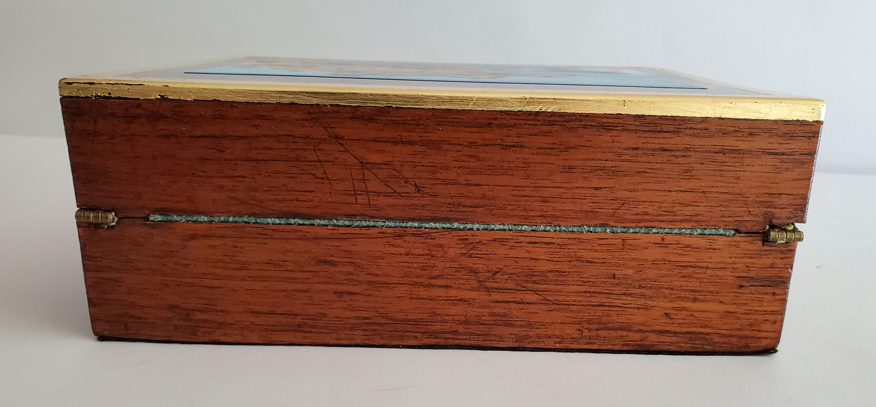 Vintage Wooden Slope Writing Desk / Victorian Lap Desk Embellished With ...