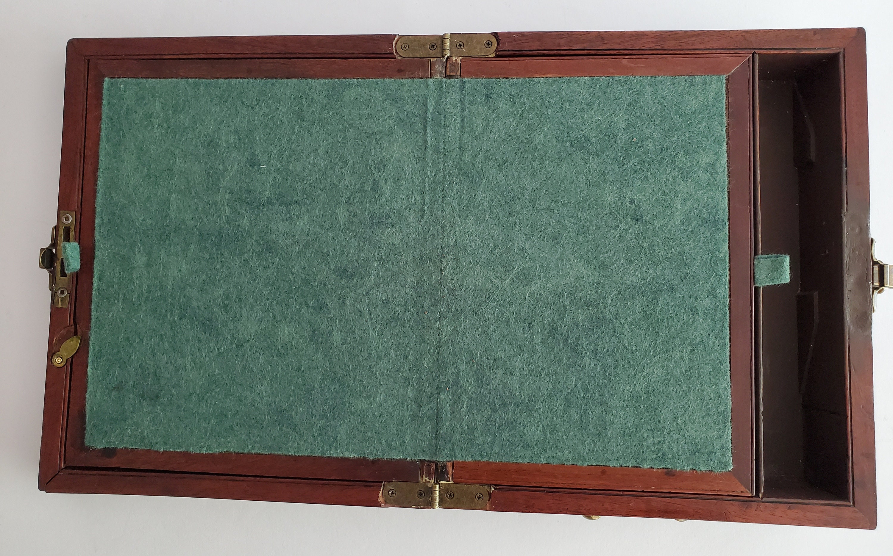 Vintage Wooden Slope Writing Desk / Victorian Lap Desk Embellished With ...