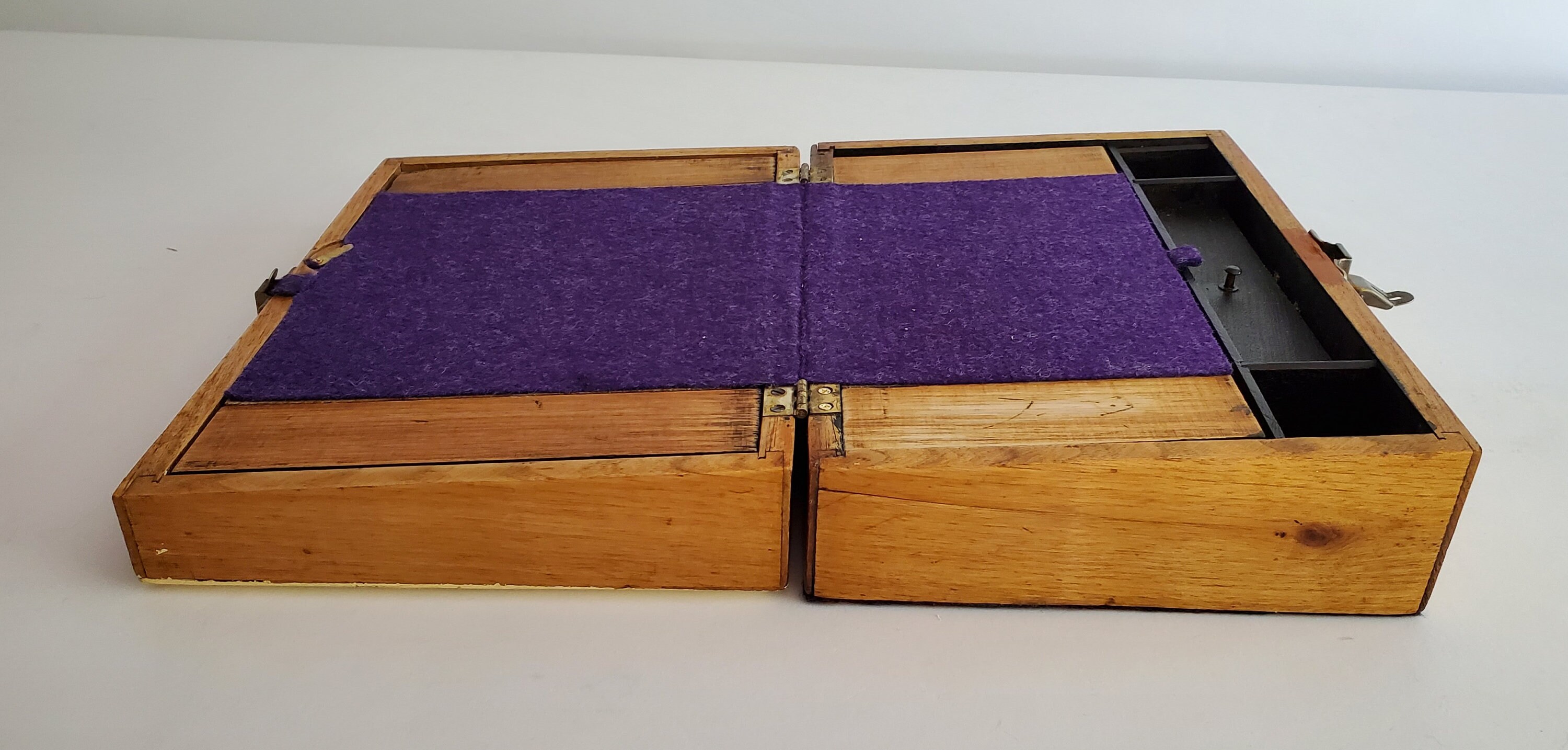 Vintage Wooden Slope Writing Desk / Victorian Lap Desk Embellished With ...