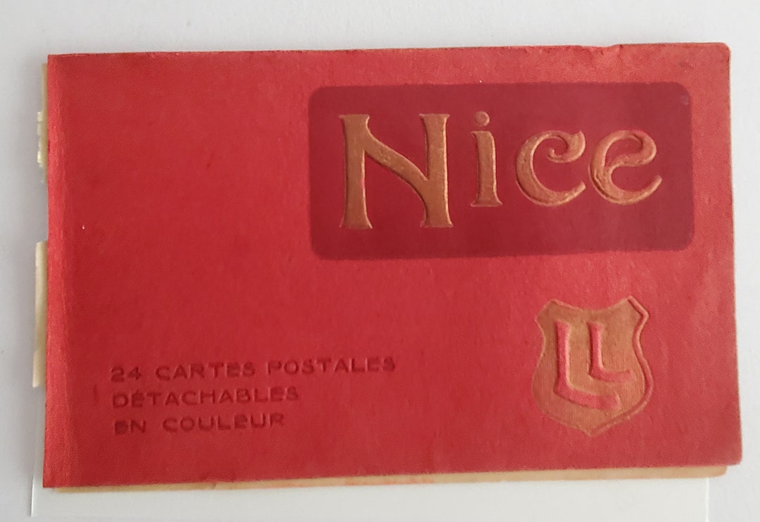 Vintage French Carte Postale Postcards of Nice Glued to Kraft - Etsy