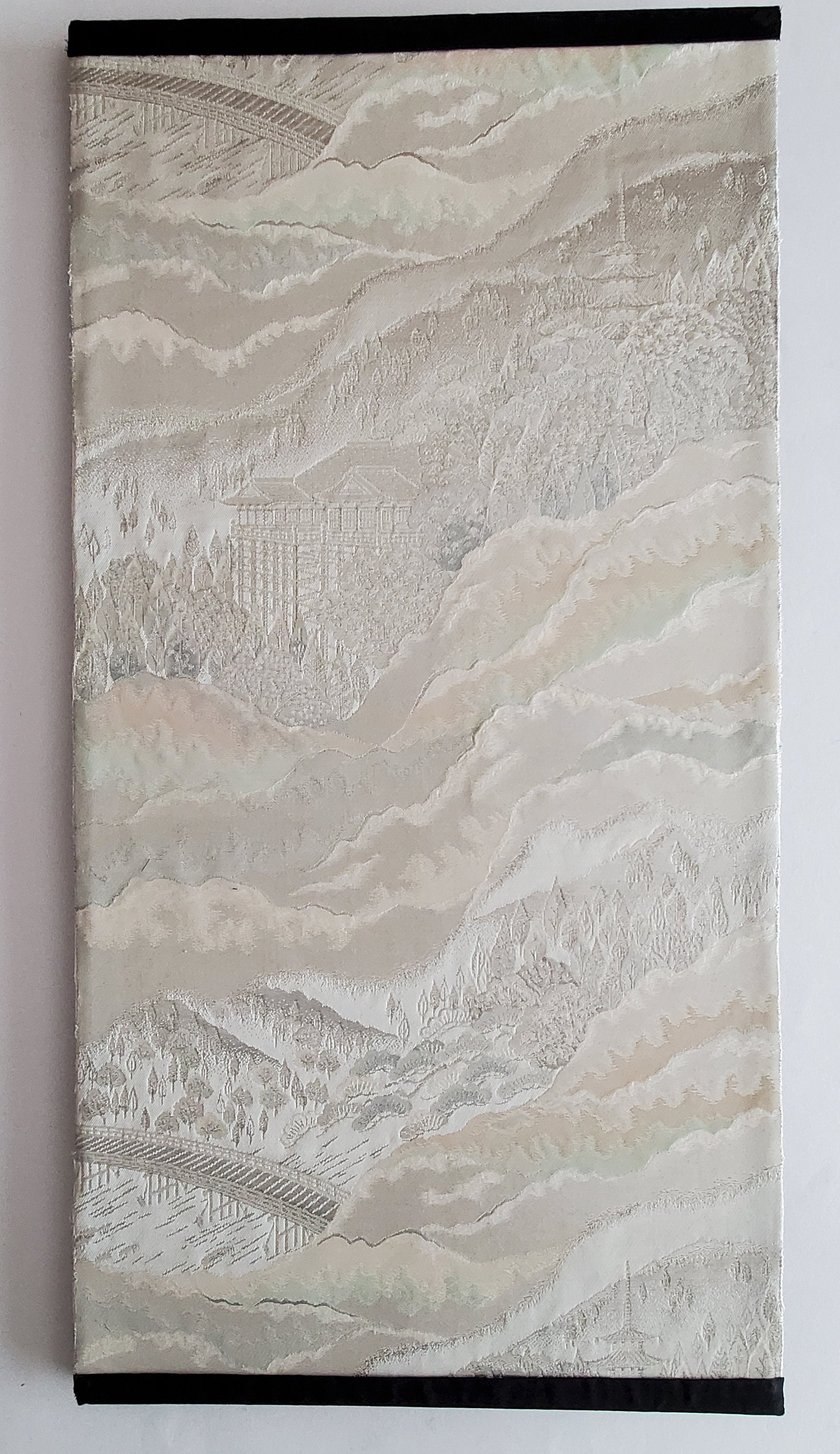 Curated Set of Three 12 X 24 Japanese Obi Sash Pieces Glued to ...