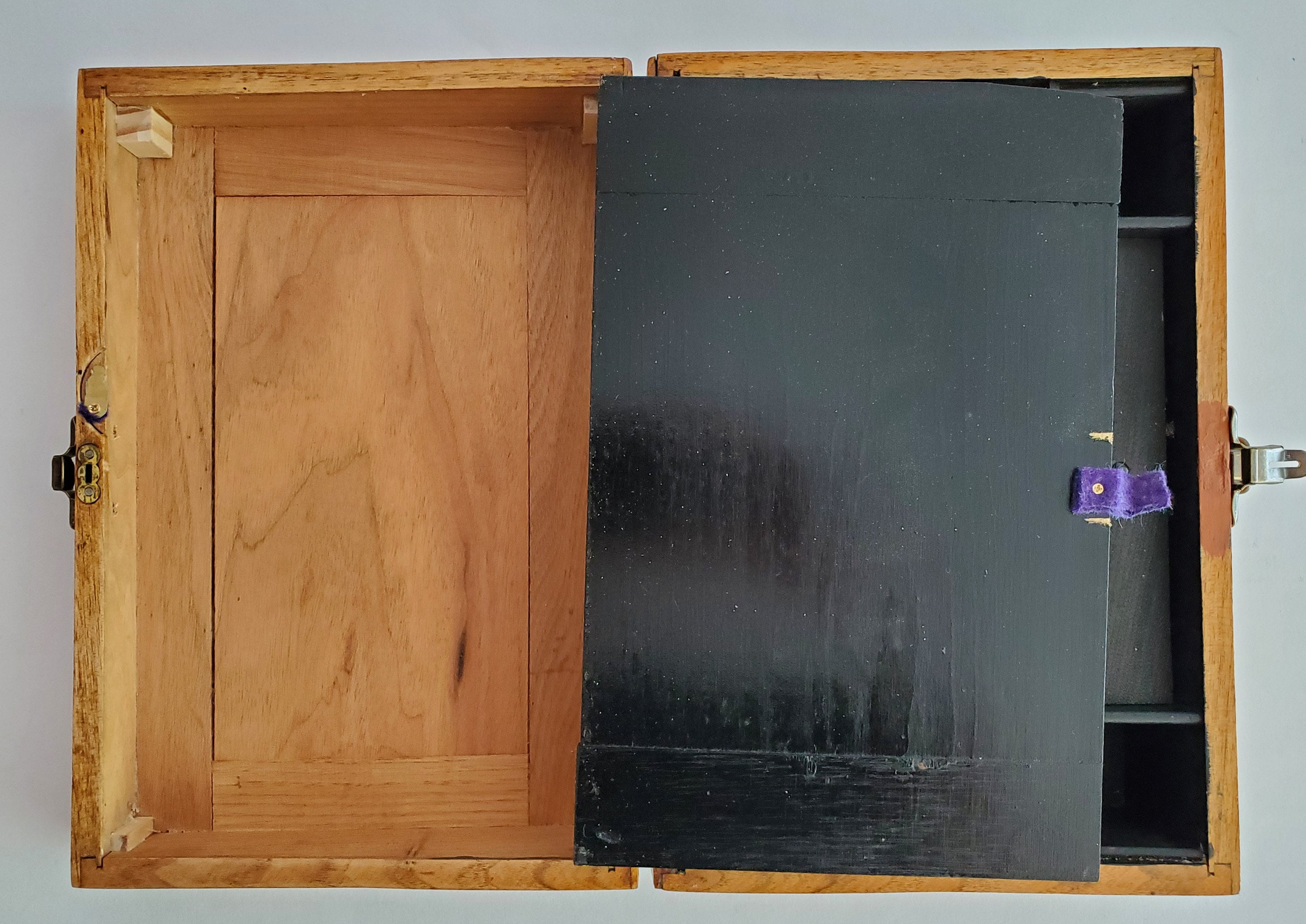 Vintage Wooden Slope Writing Desk / Victorian Lap Desk Embellished With ...